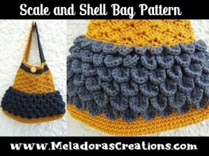 Scale and Shell Bucket Bag – Free Crochet Pattern – Meladora's Creations
