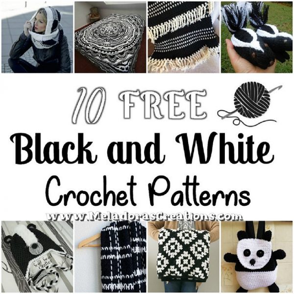10 Black and White Free Crochet Patterns – Crochet Round Up Link Blast ...