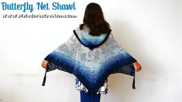 Butterfly Shawl Crochet Pattern – Butterfly Net Shawl – Free Crochet ...