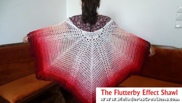 The Flutterby Effect Butterfly Shawl Crochet Free Pattern and Crochet ...
