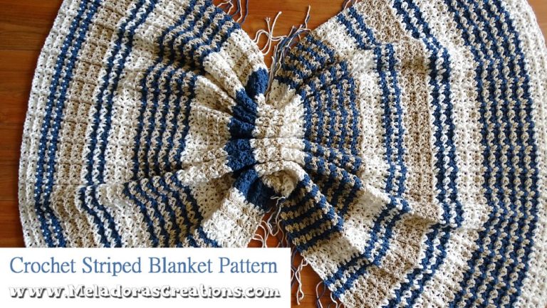 Striped Crochet Blanket Pattern – Free crochet pattern – Meladora's ...