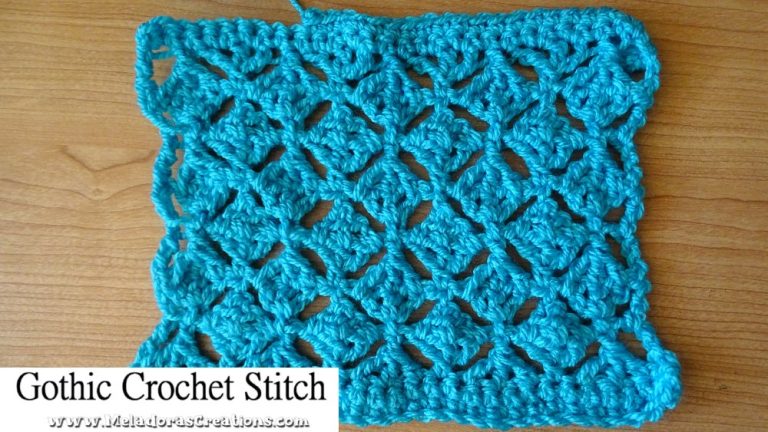 Gothic Crochet Stitch – Free crochet stitch pattern – Meladora's Creations