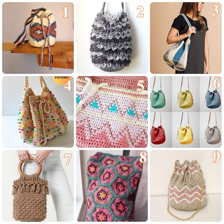 10 Bucket Bag Free Crochet Patterns – Round up – Meladora's Creations