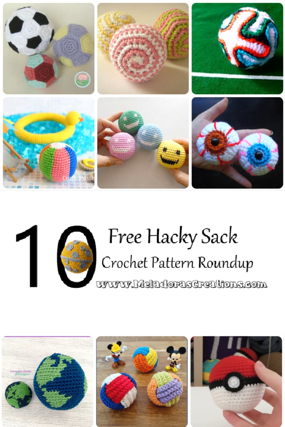 10 Hacky Sack Crochet Pattern Round up – Meladora's Creations